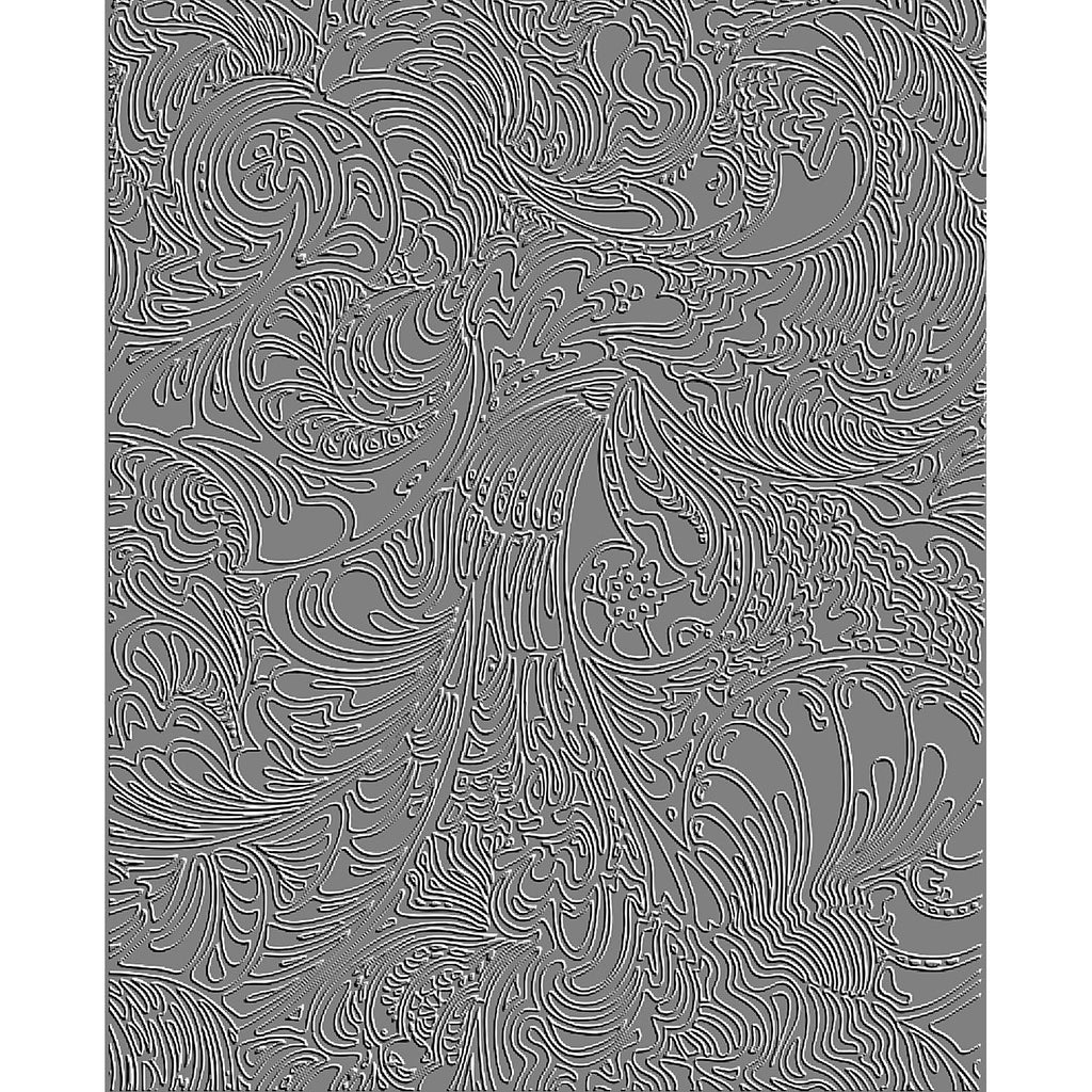 Rolling Mill Pattern, Paisley Outline (4” X 5”) by RMR