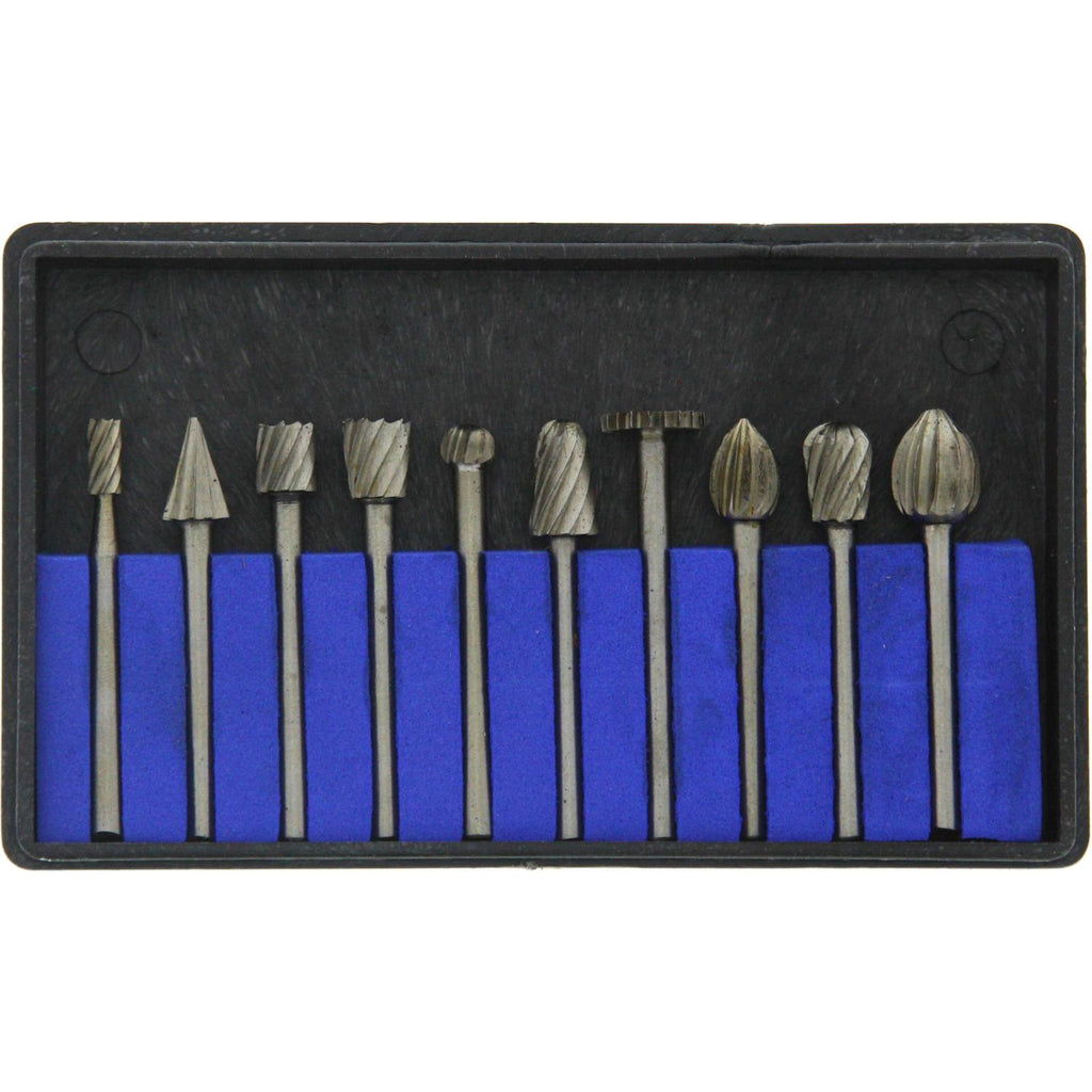 Burr Set - High Speed Steel, 1/8” Shank ¼”, 10 Pc | Micro-Tools