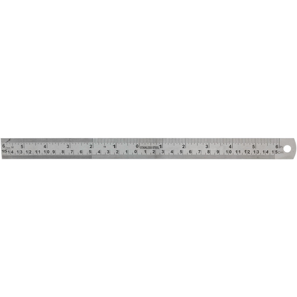 Ruler - Stainless, 12in., 0 in the Middle | Micro-Tools