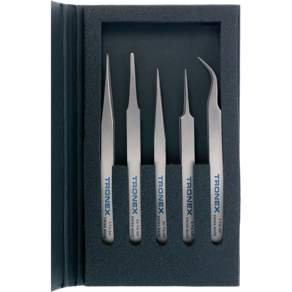 Tweezers - Tronex Titanium TWEEZER KIT INCLUDING STYLE 1, 2A, 3C, 5, 7