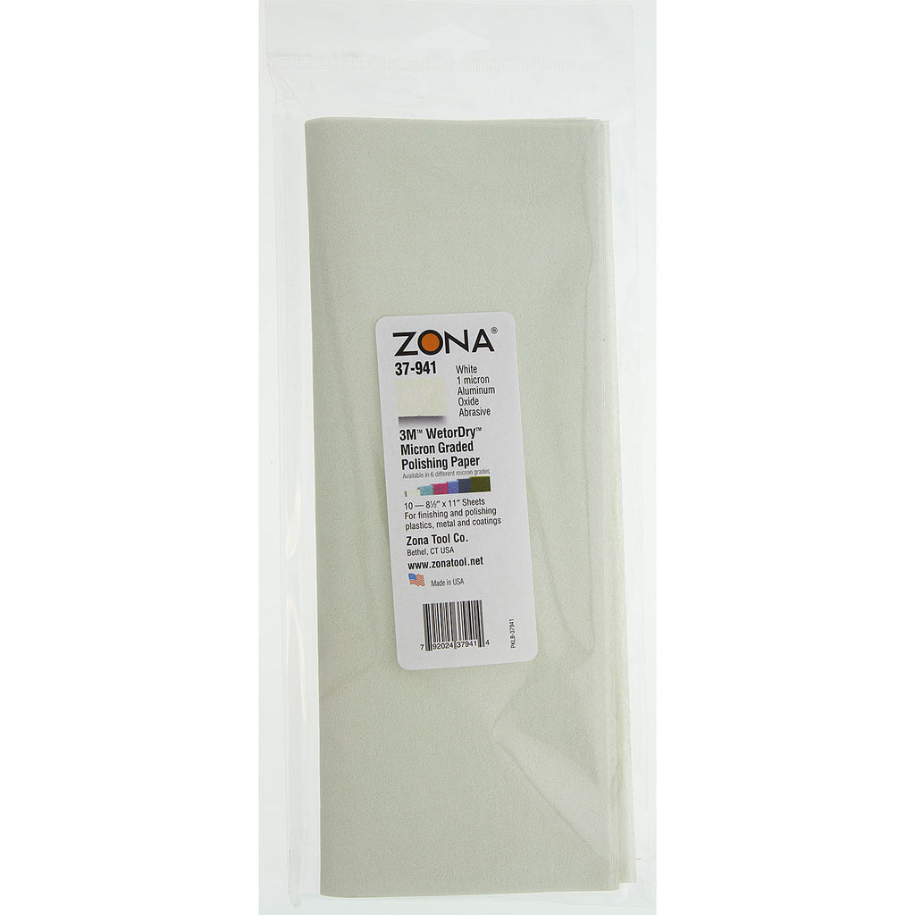 3M Wet/Dry Polishing Paper, 8-1/2” X 11”, 9 Micron, Light Blue Pack of 10