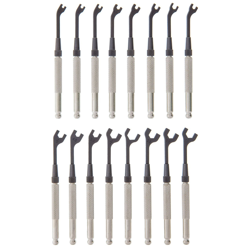 Wrench Set, 16 Pc. English / Metric Mini Open End | Micro-Tools