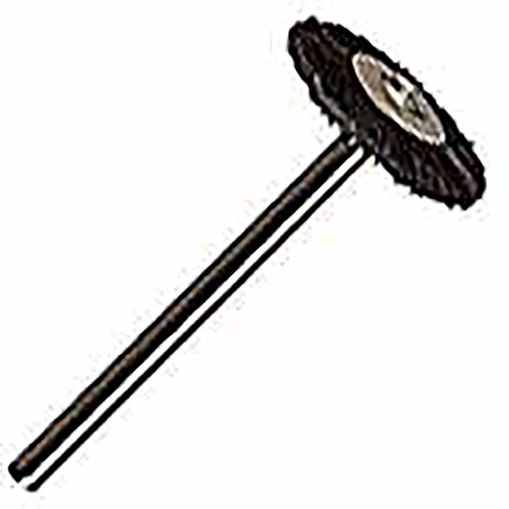 Horse Hair Stiff Wheel Brush with 3/16” Trim, 3/4” dia. with 1/8” Shank