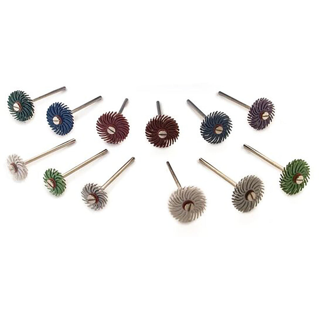 ORO - Mounted Brush & Buff Assortment, 12pc (Max 20000 RPM)