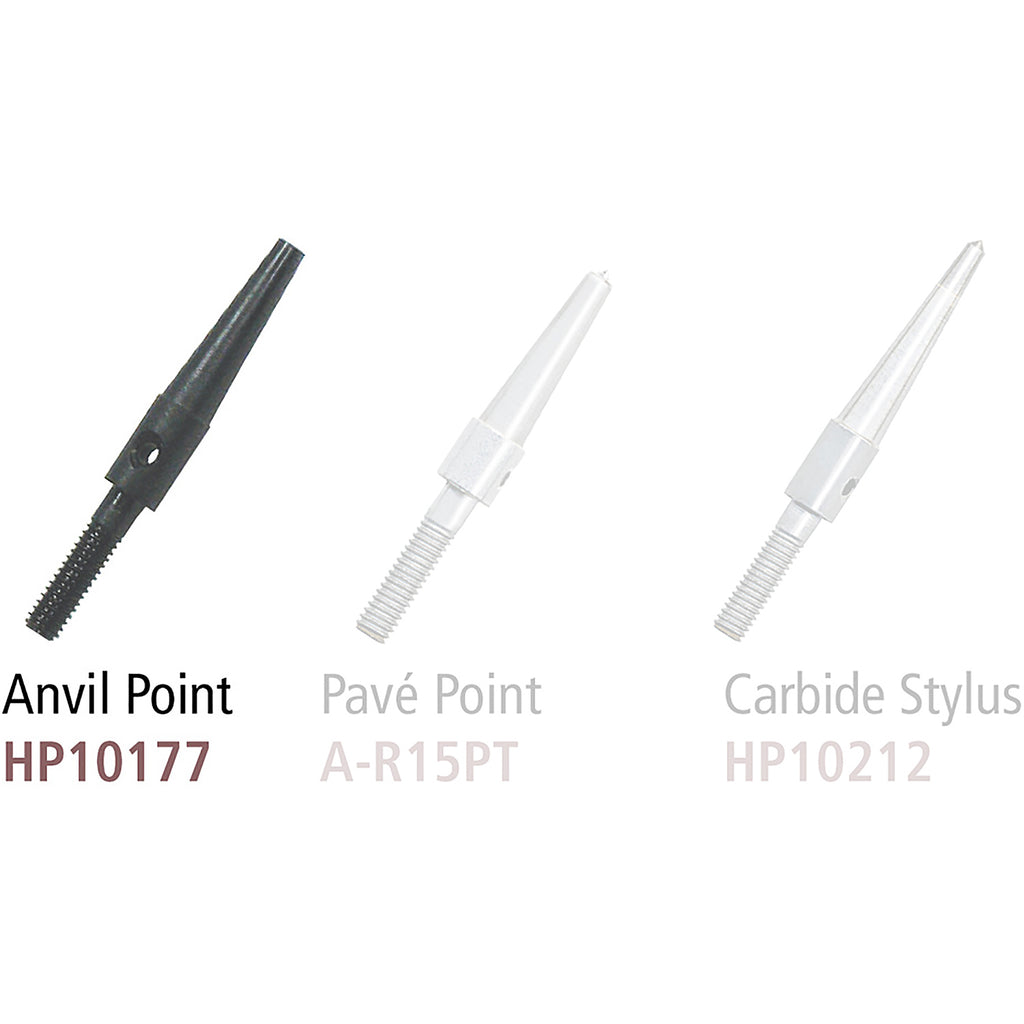 Anvil Point, Flat Top Taper, 3/32” (2.3mm),Threaded for #15 Handpiece
