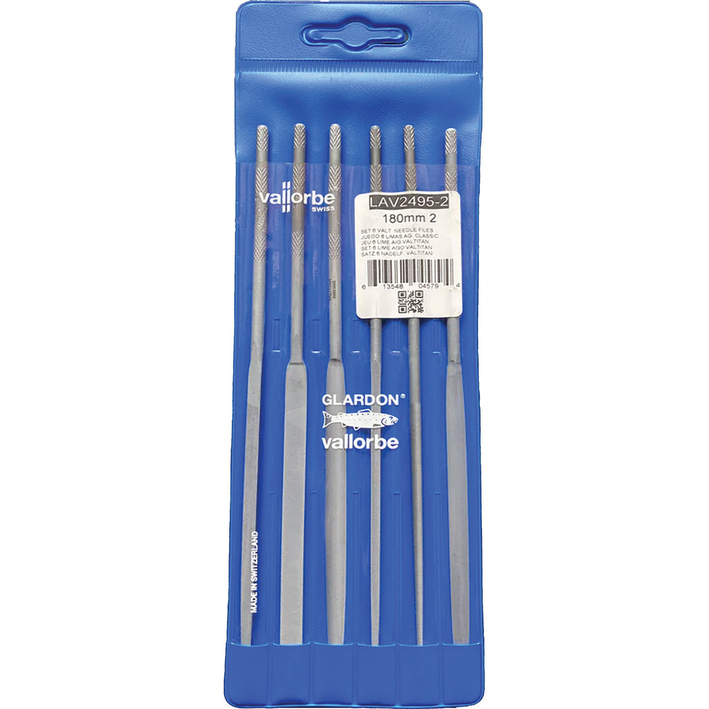 Glardon vallorbe - Set of 6 Valtitan Needle Files (L:180mm - Cut: 2 ...