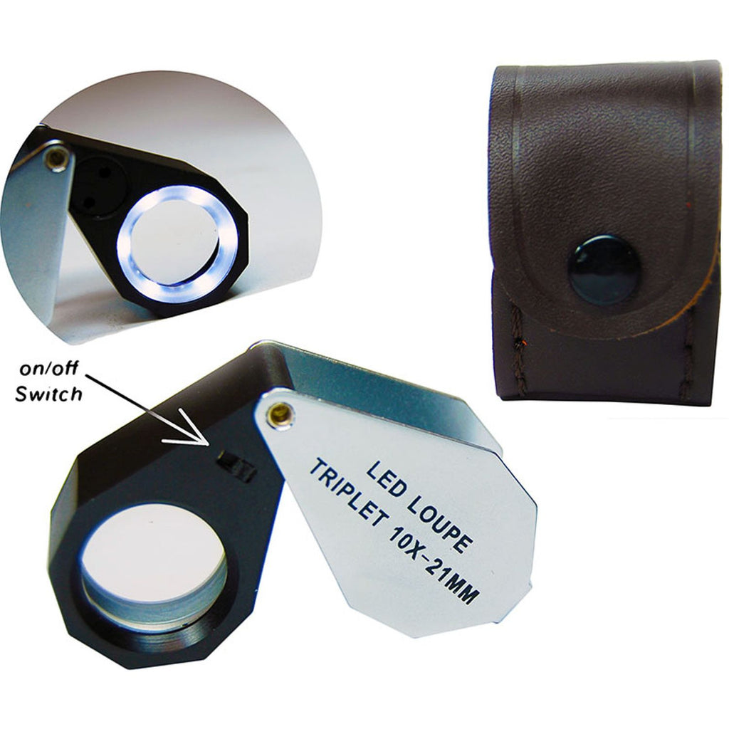 Loupe - Triplet, LED Illuminated, 10x, 21mm | Micro-Tools