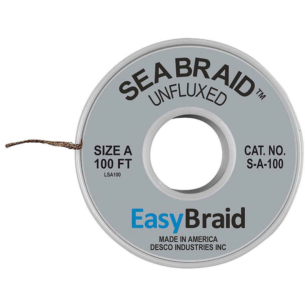 EasyBraid - Desoldering Braid, Sea Braid, .025” - 0.125'
