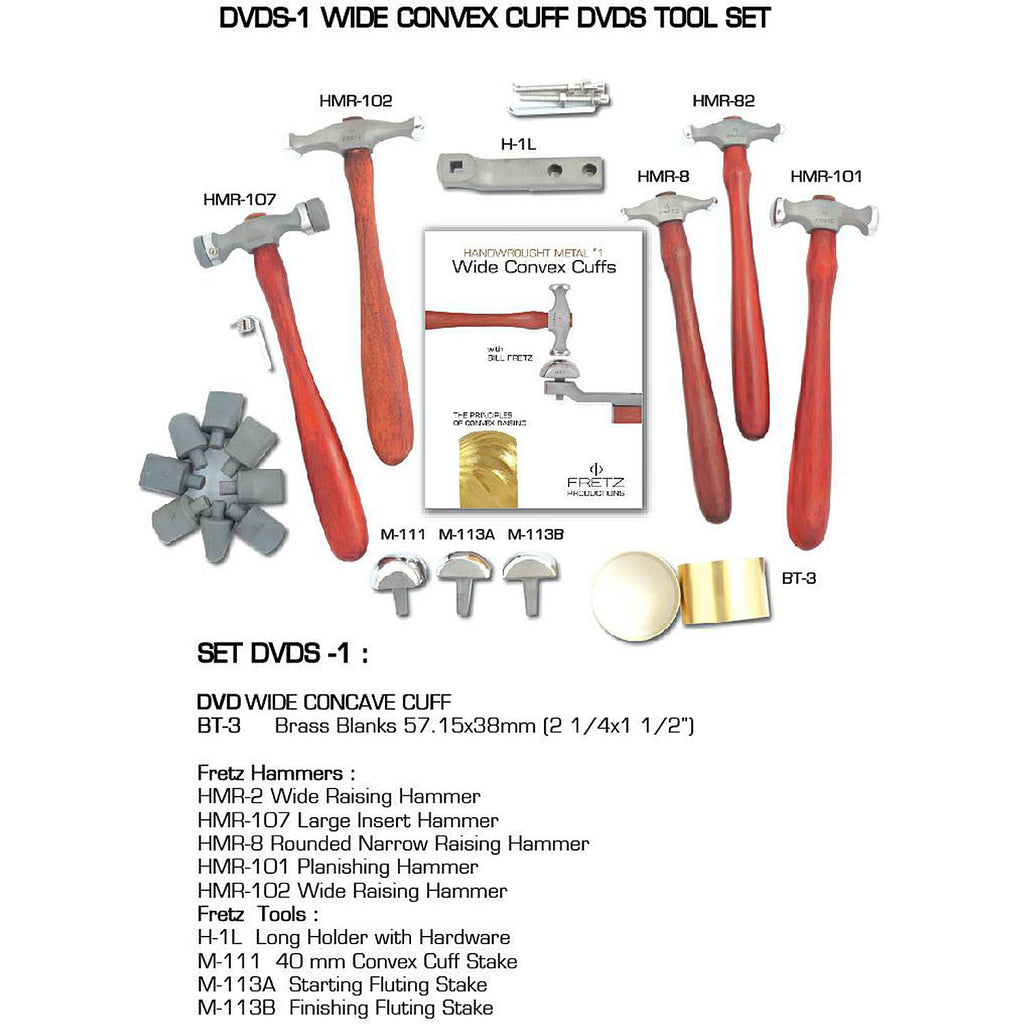 Fretz, DVDS-1 Wide Convex Cuff DVDS Tool Set | Micro-Tools